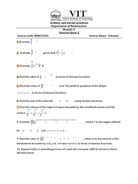 module 5 tutorial sheet pdf mathematical objects geometry