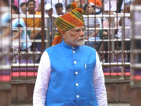 78th Independence Day Pm Narendra Modi Sports Multicoloured Leheriya