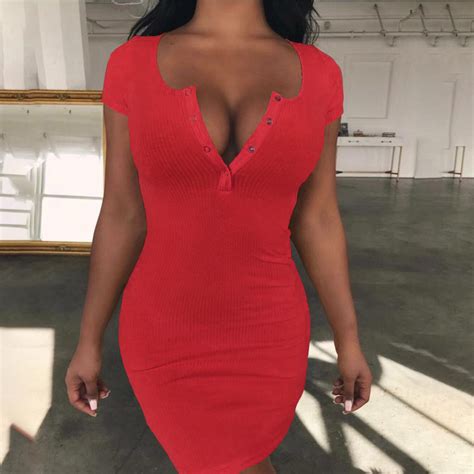 Sexy Dresses Short Sleeve Slim Nightclub Bodycon Bridsmaid Party Dress