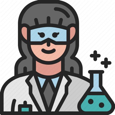Chemist Lab Technician Occupation Female Profession Avatar Icon