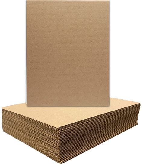 Premify 24 Pack Cardboard Sheets 30cm X 20cm Corrugated Sheets For