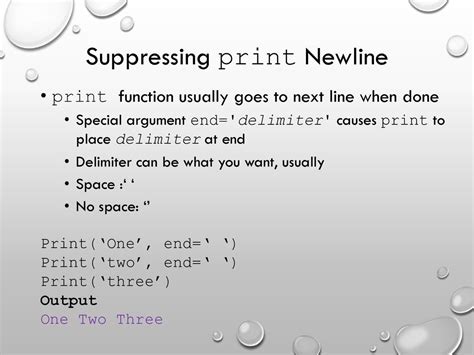 Suppressing Print Newline Ppt Download
