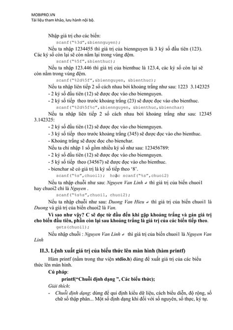Lap Trinh C Session 2 Pdf
