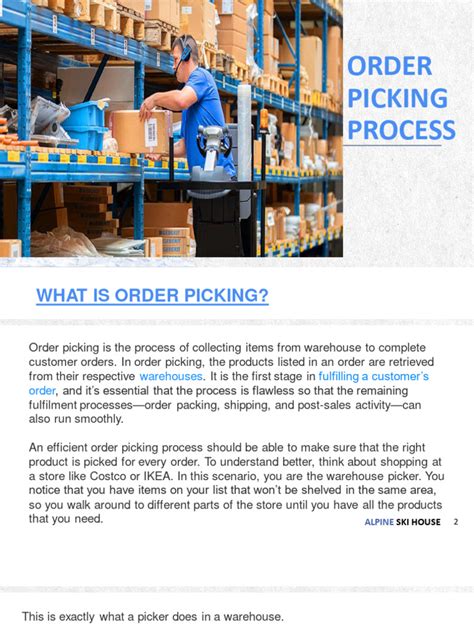Issd Order Picking Process Pdf Warehouse Inventory