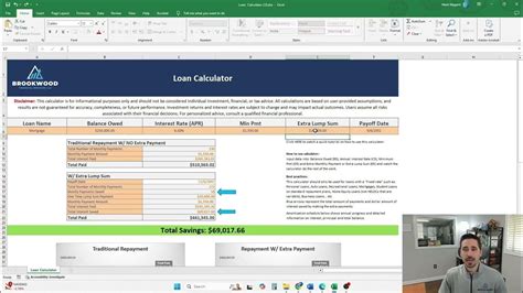 Loan Calculator Tutorial Youtube