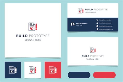 Premium Vector Build Prototype Logo Design With Editable Slogan Branding