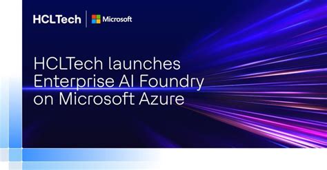 Con Cotronis On Linkedin Hcltech Launches Enterprise Ai Foundry On
