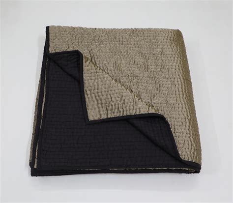 Luxury Silk Quilt In Bronze Colour • Vritti Designs