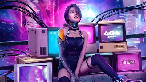 Cyberpunk 2077 Cyborg Girl Wallpapers Wallpaper Cave