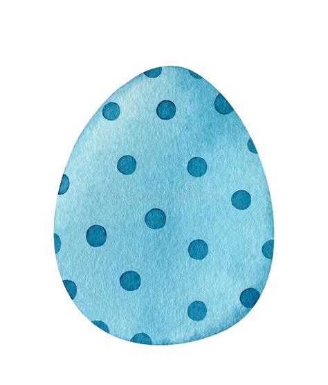 Decorated Blue Easter Egg With Polka Dots Stock Image Image Of Print