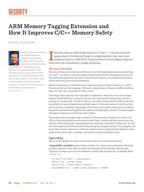 Arm Memory Tagging Extension And How It Improves Cc Memory Safety