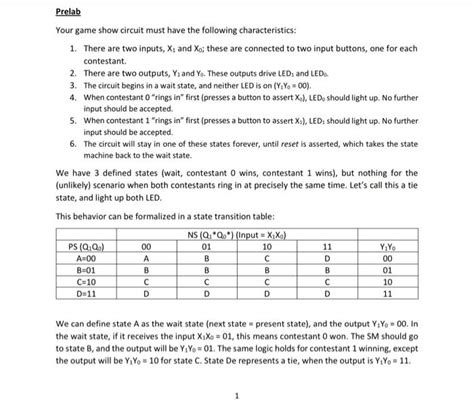 Solved Lab 1 Draw The State Transition Diagram For The Chegg