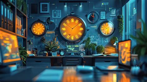 Concept Of Time In The Business Context To Productivity Efficiency And Time Management Stock