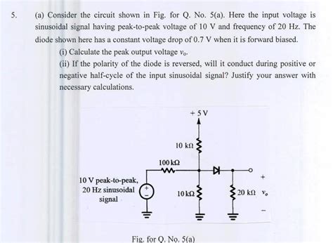 a consider the circuit shown in fig for q no