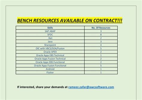 Rameez Zafar On Linkedin Oracle Microsoft Sap Salesforce Newgen Bench Resources Benchsales…
