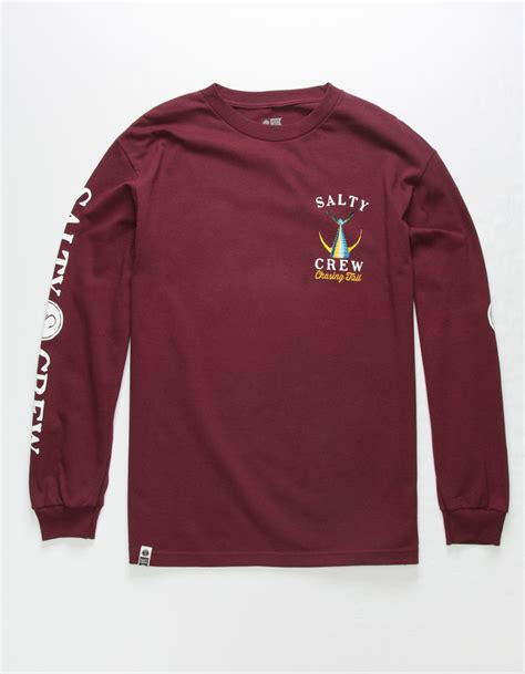 Salty Crew Tailed Mens T Shirt Burgandy Tillys