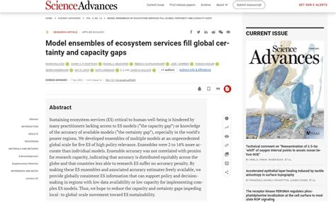 Global Ensemble Models Of Ecosystem Services