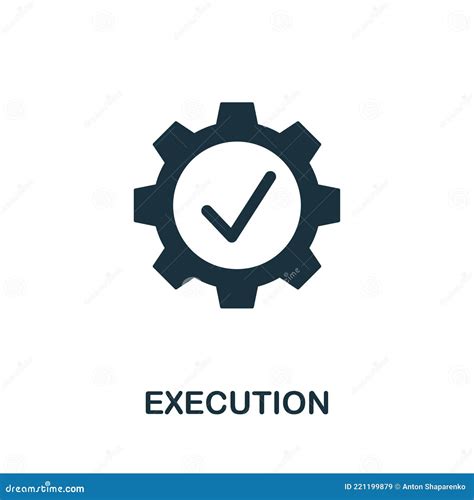 Execution Icon Vector Isolated On White Background Execution Sign Sign And Symbols In Thin