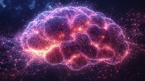 Vibrant And Intricate Representation Of Brain Showcasing Neural Networks And Deep Learning