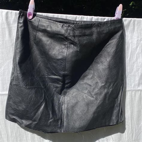 Mini Leather Zip Up Skirt 🖤 Used To Be Longer But I Depop