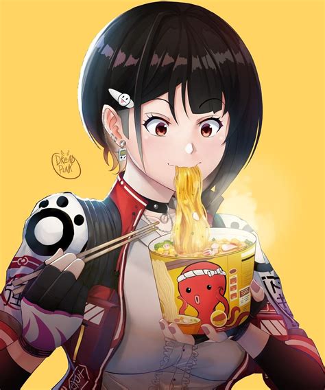 Anime Eating Ramen