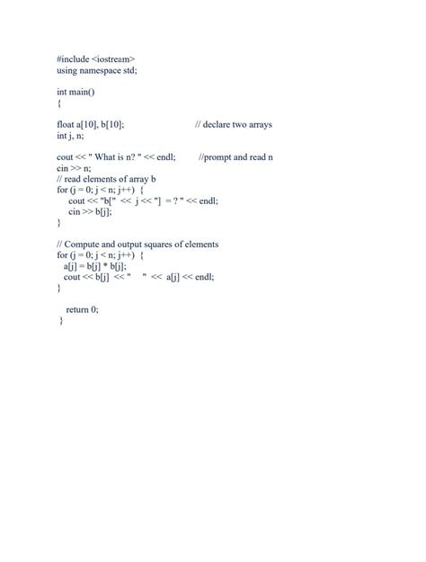 Solved Arrays An Array Is A Series Of Elements Of The Same Chegg Com