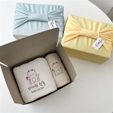 답례품 수건 수건살롱 수건답례품 돌답례품 돌잔치답례품 수건제작 결혼식답례품 귀여운 불 포인트 파이어용 디자인 ️‍🔥 수건고리수건 세트로 제작 해드렸습니다 😊