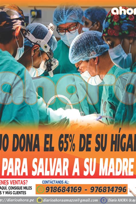 HIJO DONA EL DE SU HÍGADO PARA SALVAR A SU MADRE Diario Ahora