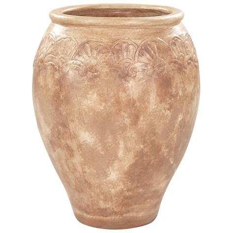 Beliani Maceta Pyrus Cerámica 48 Cm Marrón Leroy Merlin