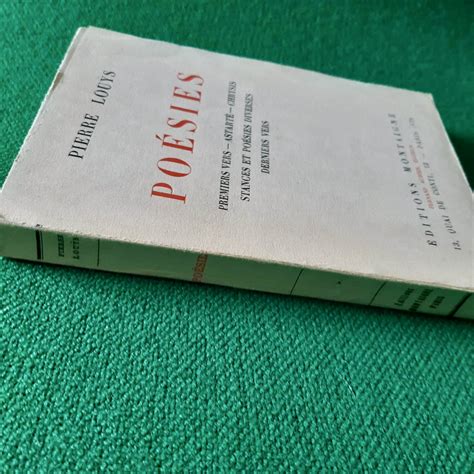Bouquinerie Le Francophile Poésies Pierre Louÿs Éditions