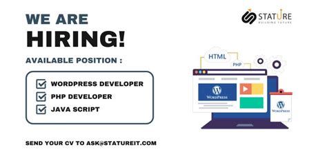 stature on linkedin grabtheopportunity applynow wordpress developer