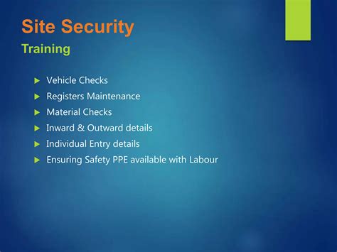 Ppt Site Security Management Pptx
