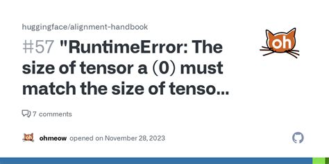 Runtimeerror The Size Of Tensor A 0 Must Match The Size Of Tensor B