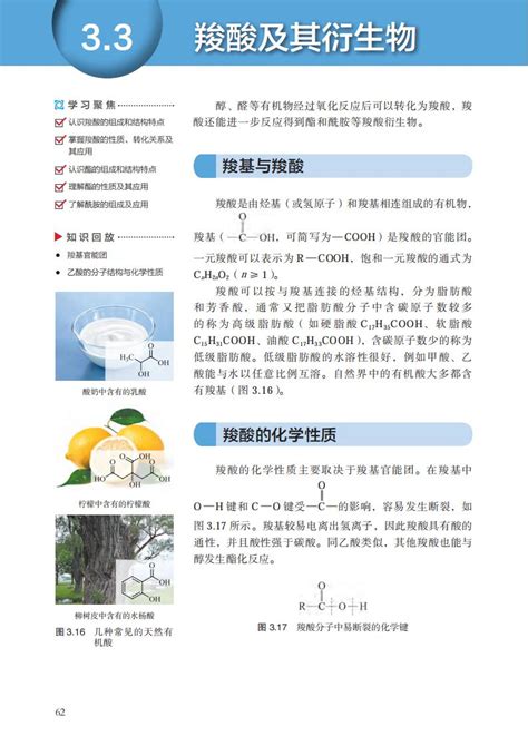 3 3 羧酸及其衍生物 2020年审定沪科版高中化学选修3 高中课本 中学课本网