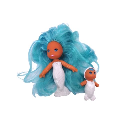 Vintage Sea Wees Tropigals Camille Baby Cascade Mermaid Dolls By Kenner S SEE DESCRIPTION