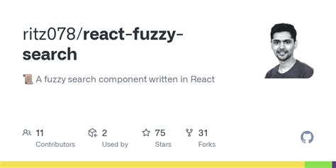 Github Ritz078react Fuzzy Search 📜 A Fuzzy Search Component Written In React