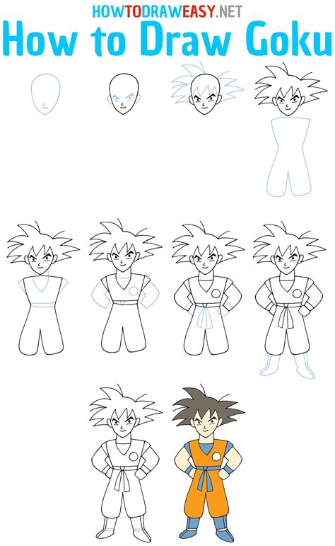 How To Draw Goku How To Draw Easy