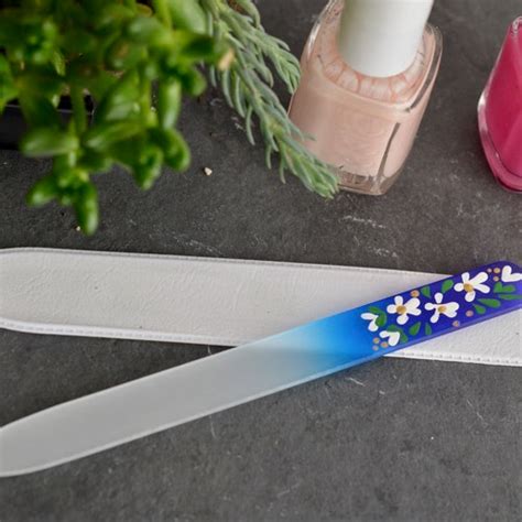 Crystal Glass Nail File With Case Etsy