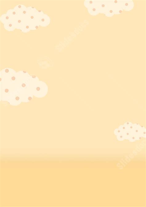 Clouds Resembling Simple Yellow Geometric Shapes Page Border Background