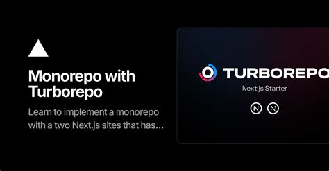 Monorepo With Turborepo Vercel