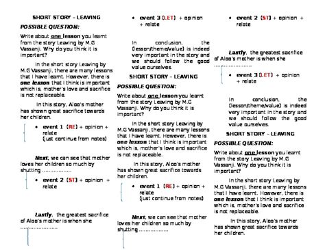 Leaving Form 4 Pdfcoffeecom