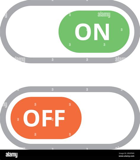 On Off Slider States Simple Toggle Element Stock Vector Image And Art Alamy