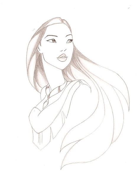 How To Draw Pocahontas Easy Disney Drawings How To Draw Pocahontas Images