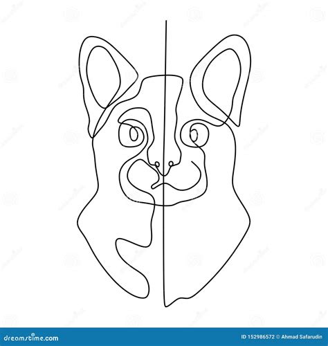 Continuous Line Cat Head Eps 1 Stock Vector Illustration Of Outline