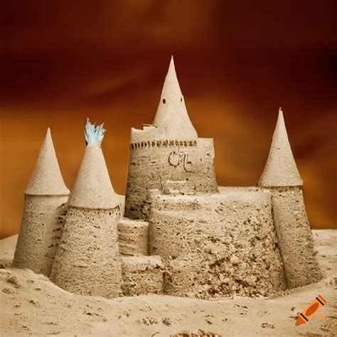 Photo Realistic Sandcastle Sculpture On Craiyon
