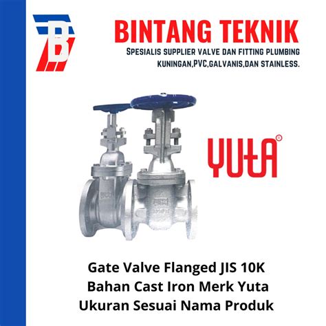 Jual Gate Valve 3 Inch Cast Iron Yuta JIS 10K Fig 10CG Shopee Indonesia