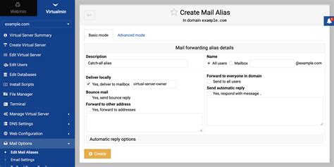 How To Configure A Catch All Alias Account Virtualmin Open Source