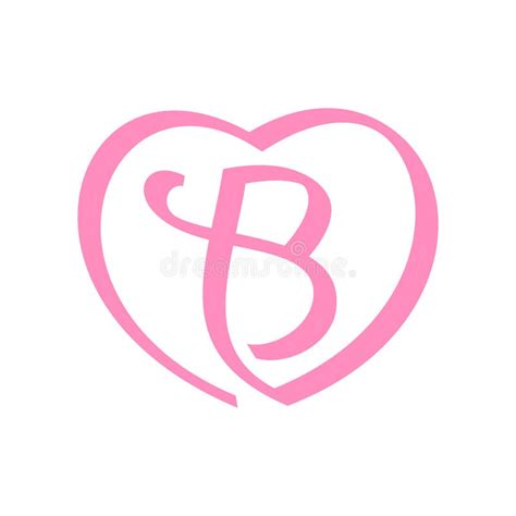 Cute Initial B Love Ribbon Stock Vector Illustration Of Frame 169227032