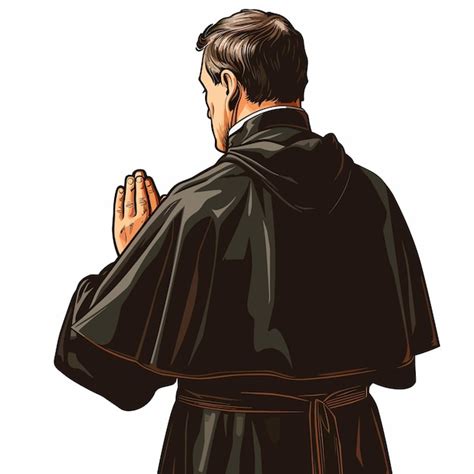 Católicosacerdotepossessandobíbliaeleitura Vetor Premium