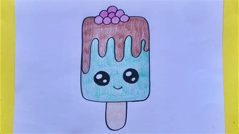 تعليم الرسم للأطفالرسم آيس كريم كيوت للأطفالhowtodraw Preschool